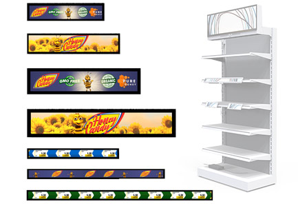 Daisy-chain-screens-stretched | Stretched Shelf Screen Daisy-Chain